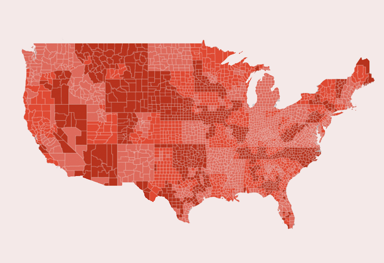 TrumpCare Premium Increases Mapped